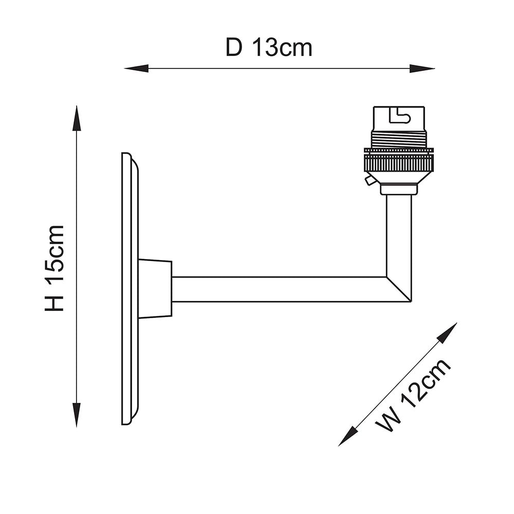 Dahlia Angle Wall Fitting (DHD) – Home Furnishing of Lerwick